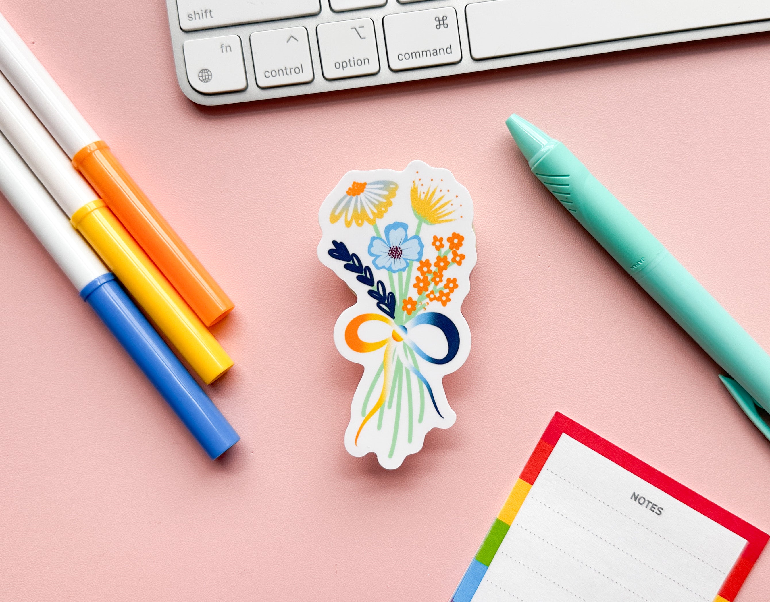 AroAce Sunset Subtle Floral Bouquet Pride Sticker – The Harpy Otter Co