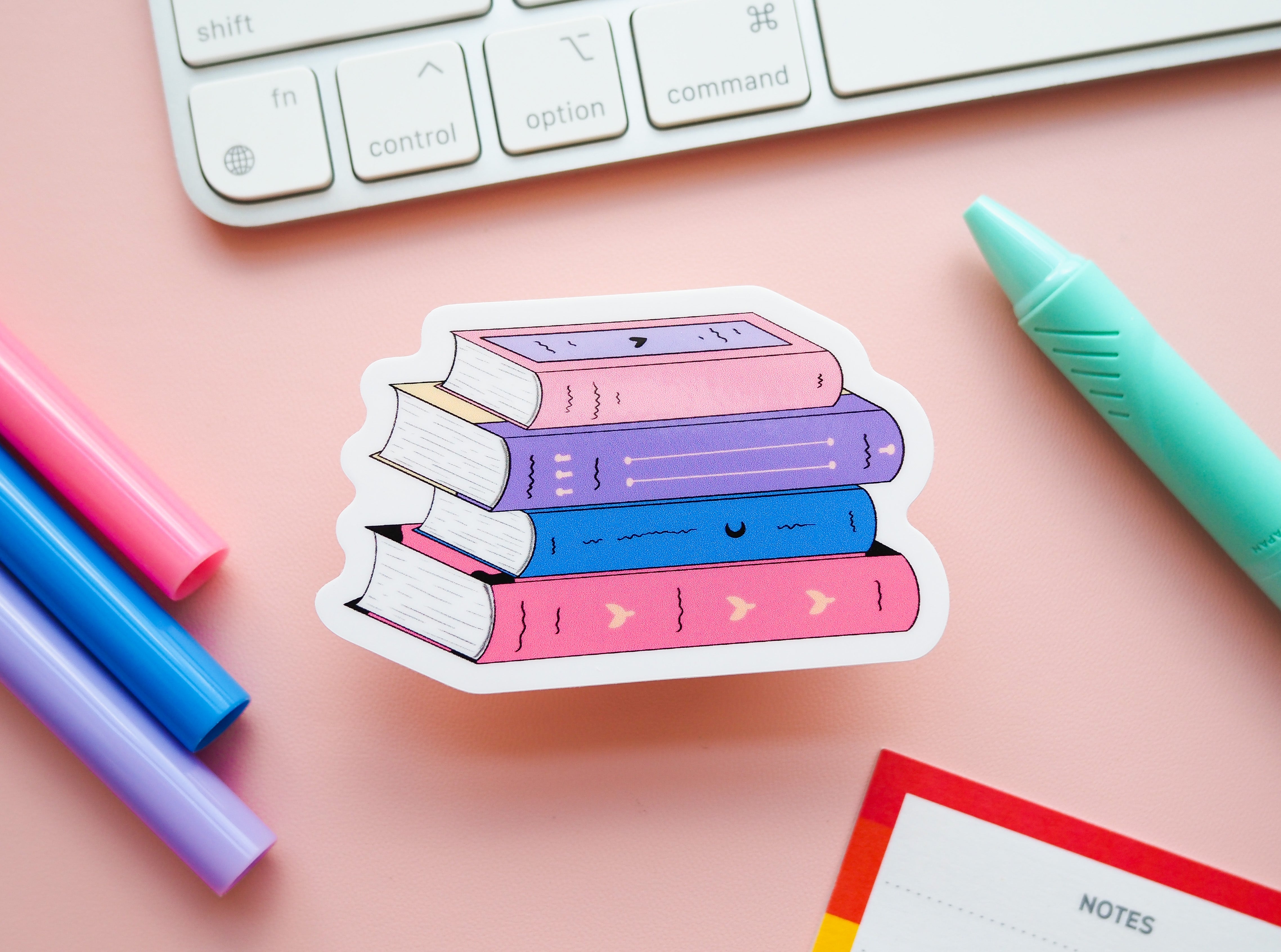 Bi Pride Flag Book Sticker – The Harpy Otter Co